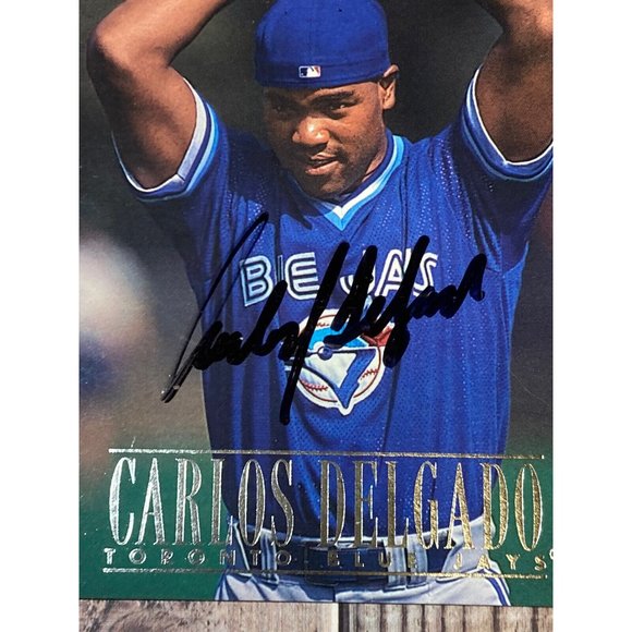 Toys | 1996 Fleer Ultra 429 Carlos Delgado Signed Toronto Blue Jays ...